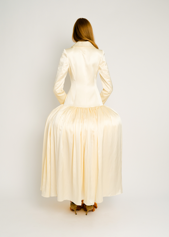 Joan Dress in Ivory Silk – Dauphinette
