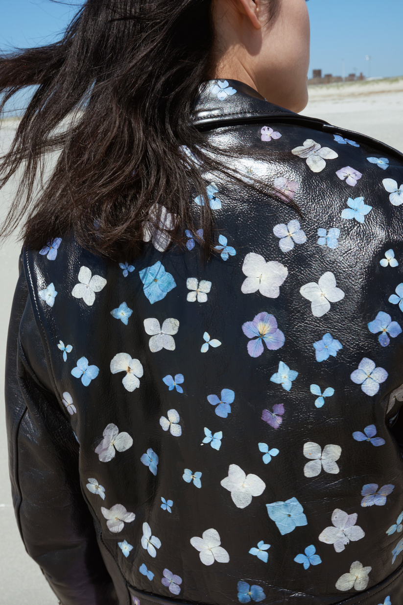 Iris Pressed Flowers Leather Jacket – Dauphinette